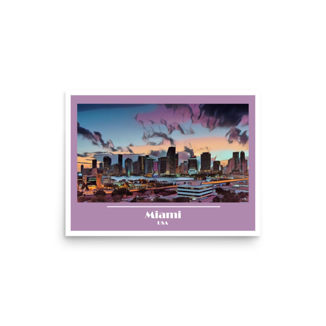 Miami Poster - Etsy