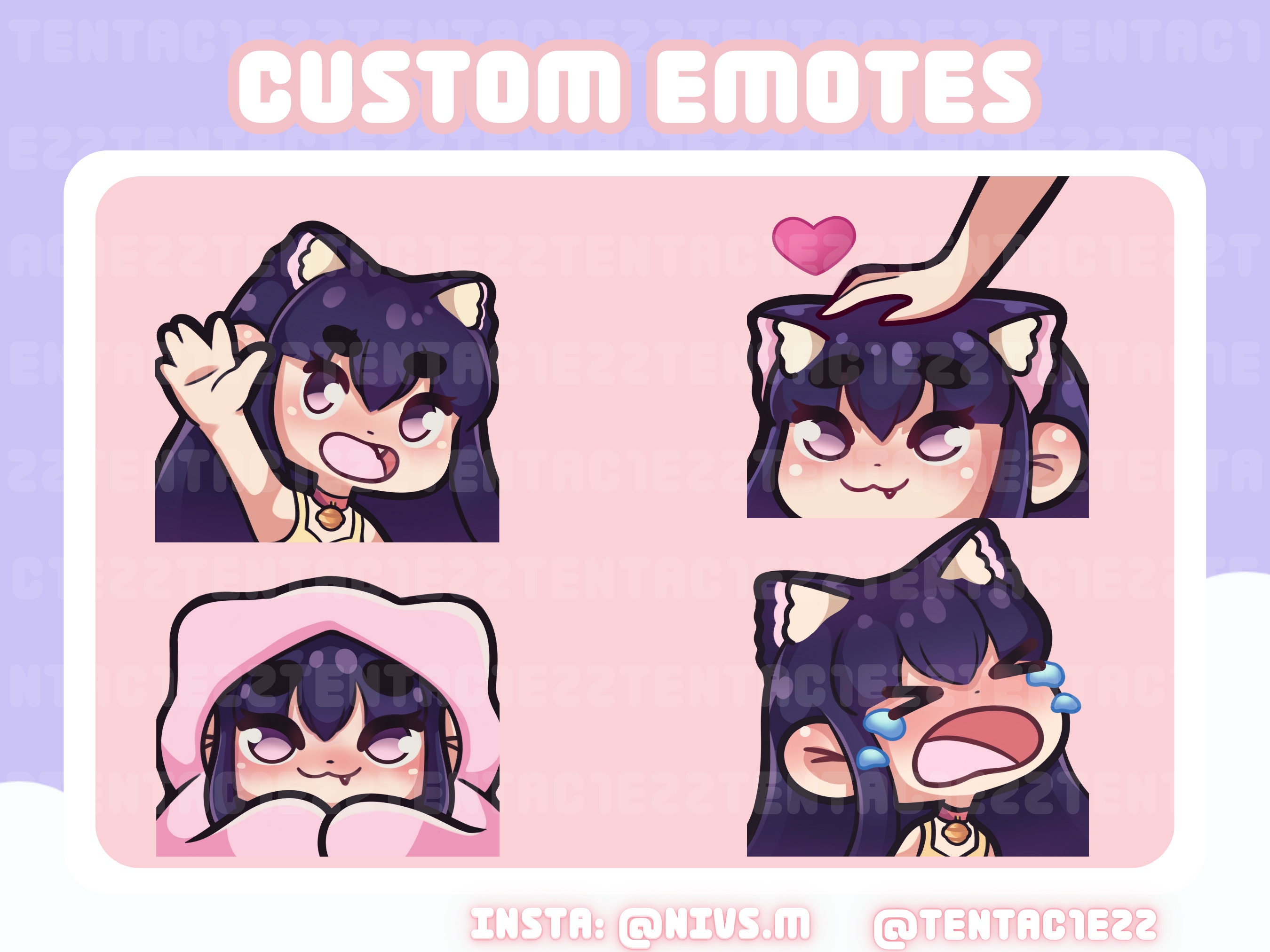 5 Custom Emote Commission for Twitch |youtube Emote Commission ...