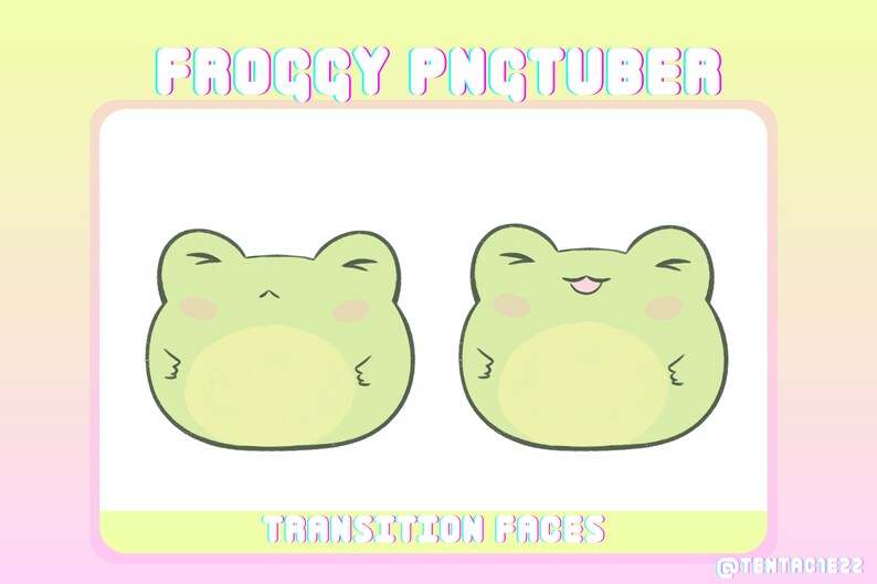 Kawaii Cute Frog Pngtuber for Twitch and Youtube - Etsy