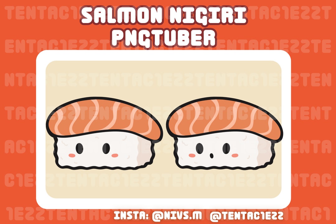 Cute Salmon Nigiri Pngtuber for Twitch and Youtube Stream | Salmon ...