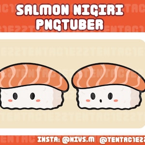 Cute Salmon Nigiri Pngtuber for Twitch and Youtube Stream | Salmon ...