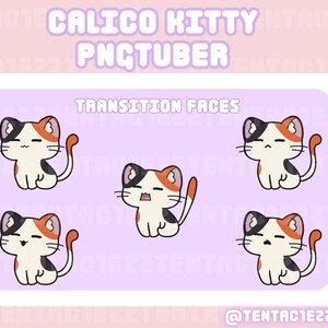 Cute Calico Cat Pngtuber for Twitch and Youtube Stream | Premade ...