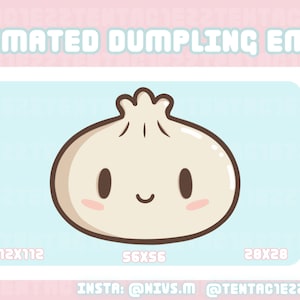 Cute Animated Dumpling Emote for Twitch, Youtube Stream and Discord - Etsy