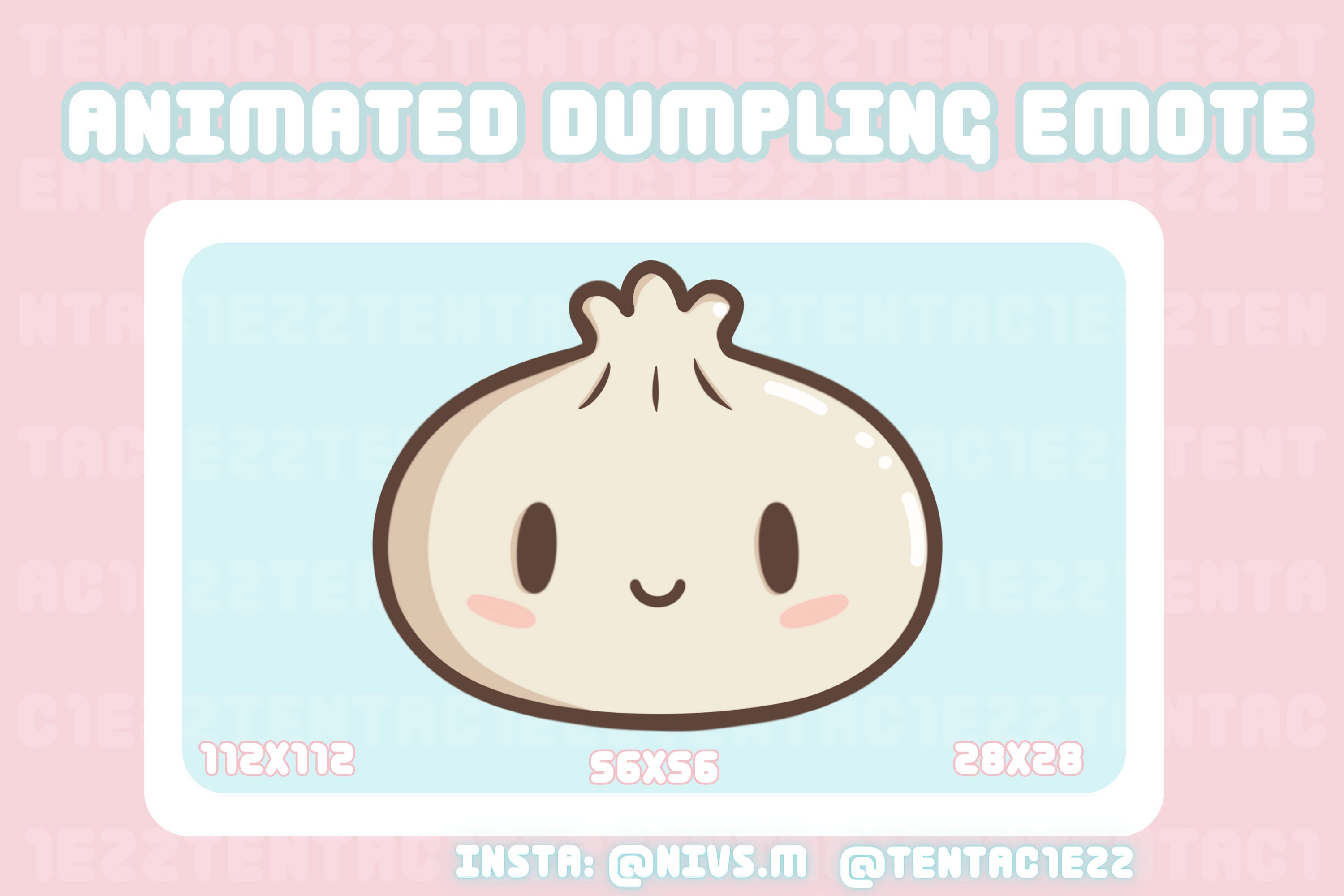 Cute Animated Dumpling Emote for Twitch, Youtube Stream and Discord - Etsy