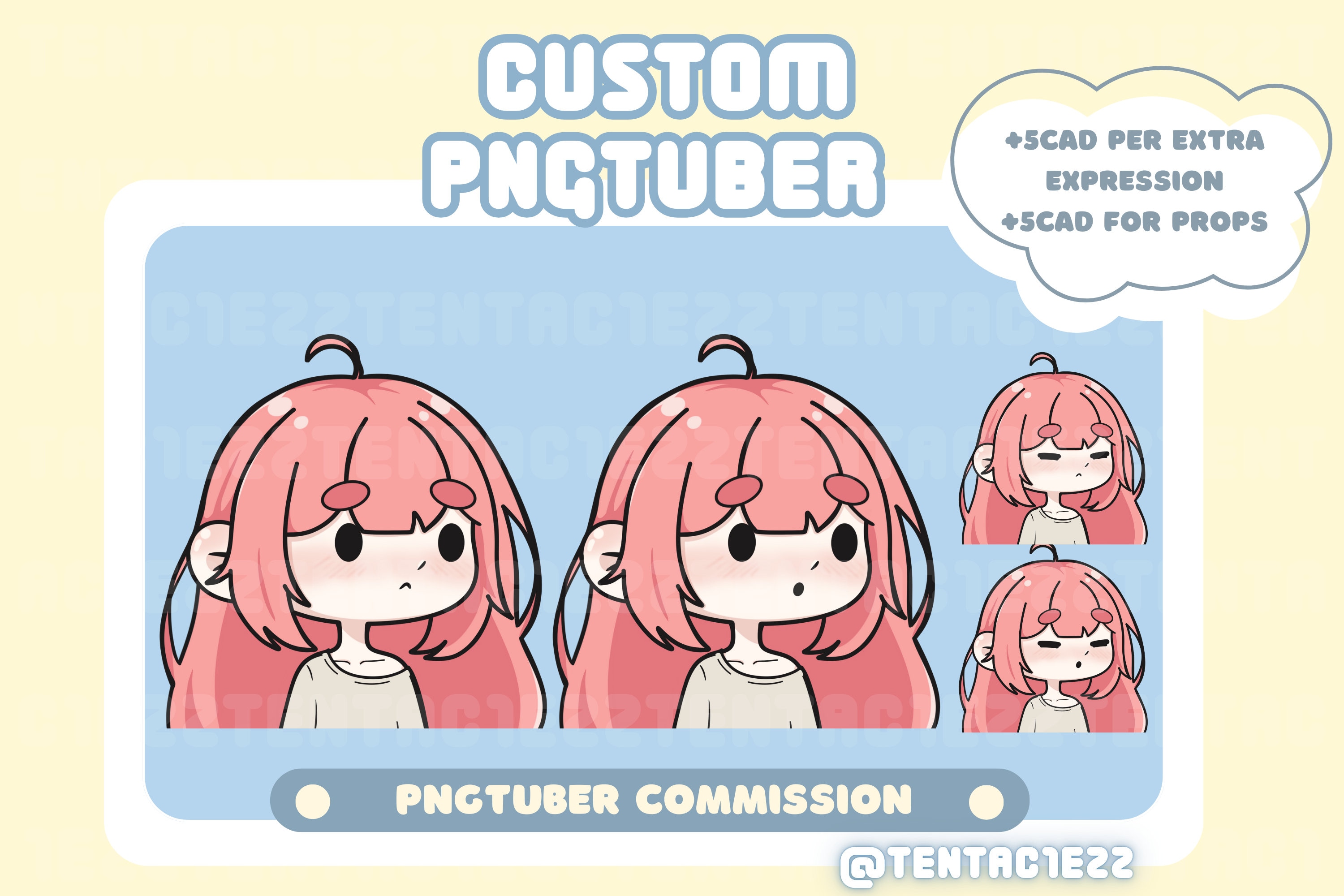 Simple Custom Pngtuber Cute Pngtuber Commission for Twitch and Youtube ...