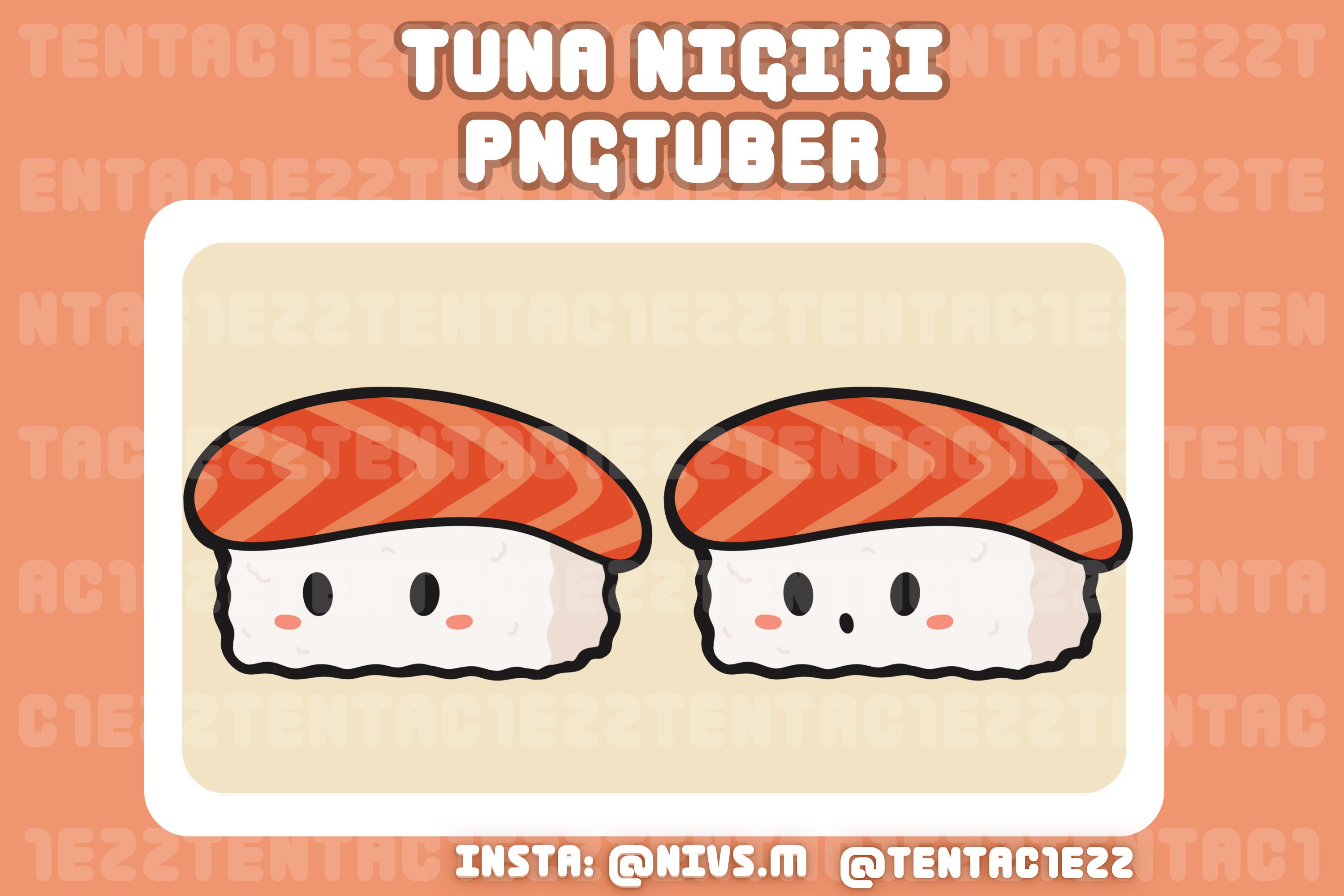 Cute Tuna Nigiri Pngtuber for Twitch and Youtube Stream | Tuna Sushi ...