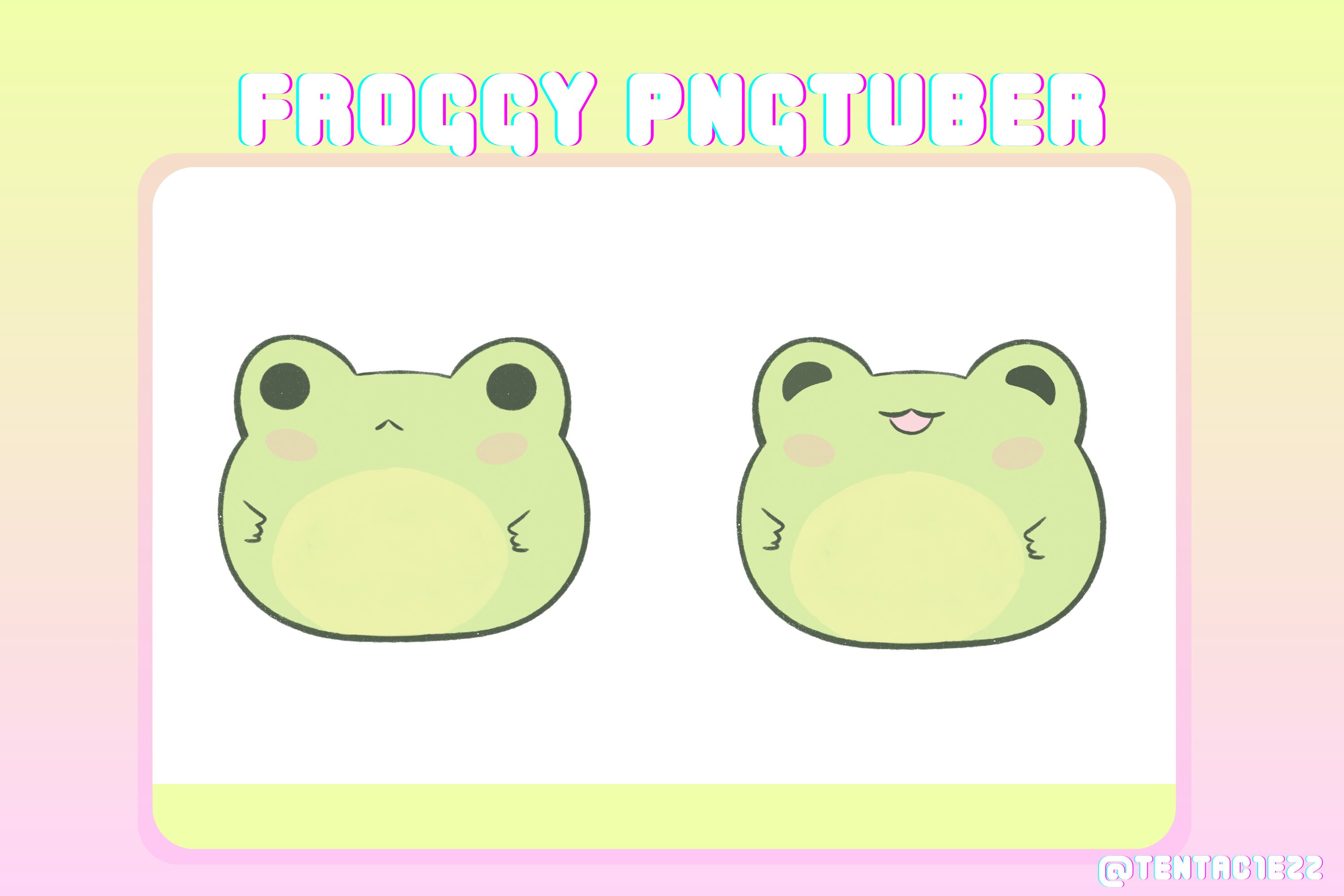 Cute Frog Pngtuber for Twitch and Youtube - Etsy