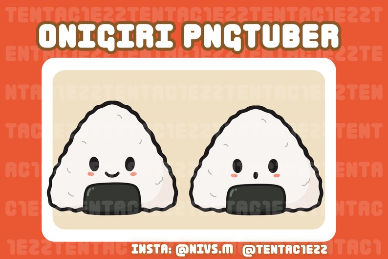 Cute Onigiri Pngtuber for Twitch and Youtube Stream | Cute Pngtuber ...