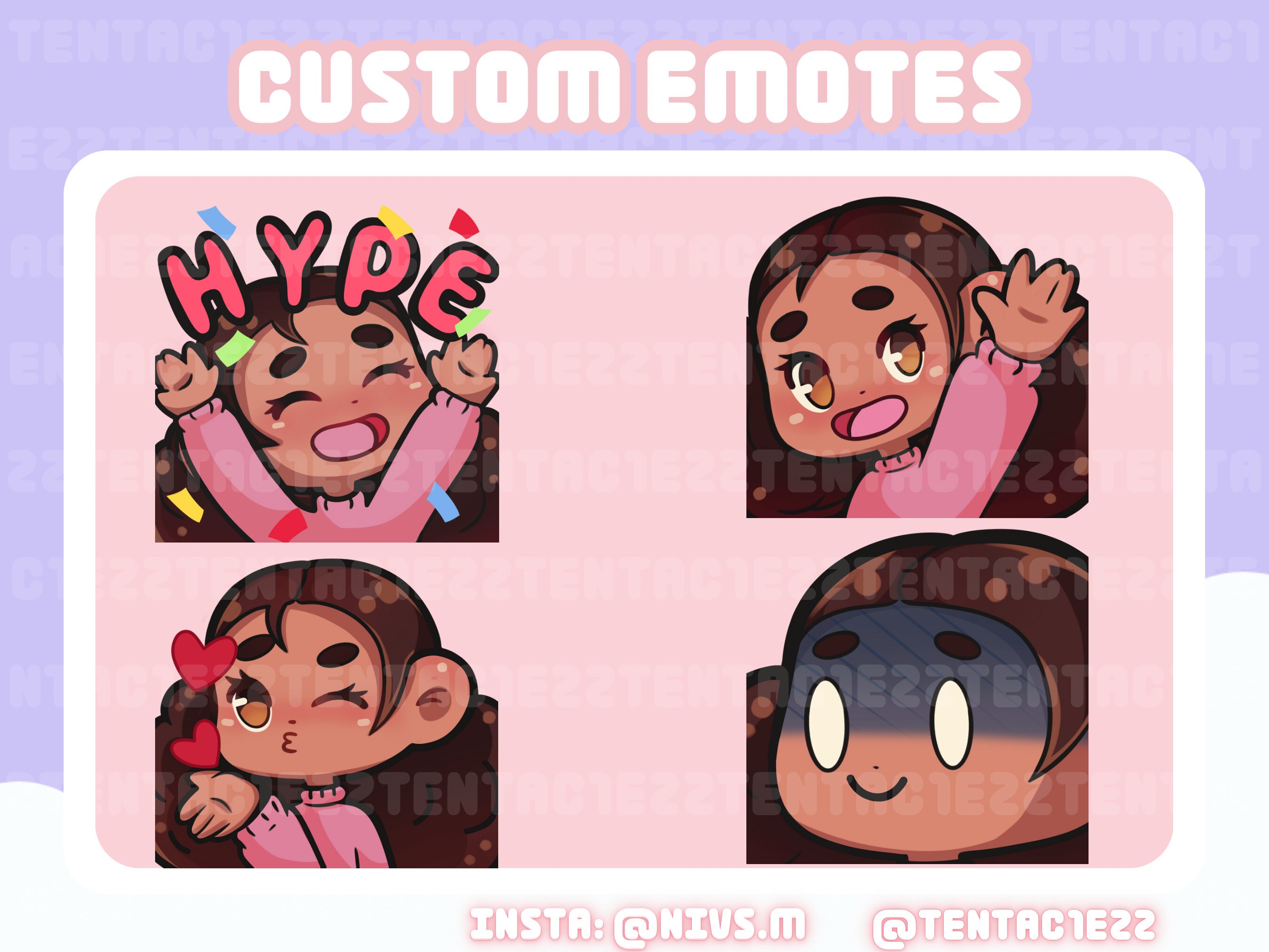 5 Custom Emote Commission for Twitch |youtube Emote Commission ...