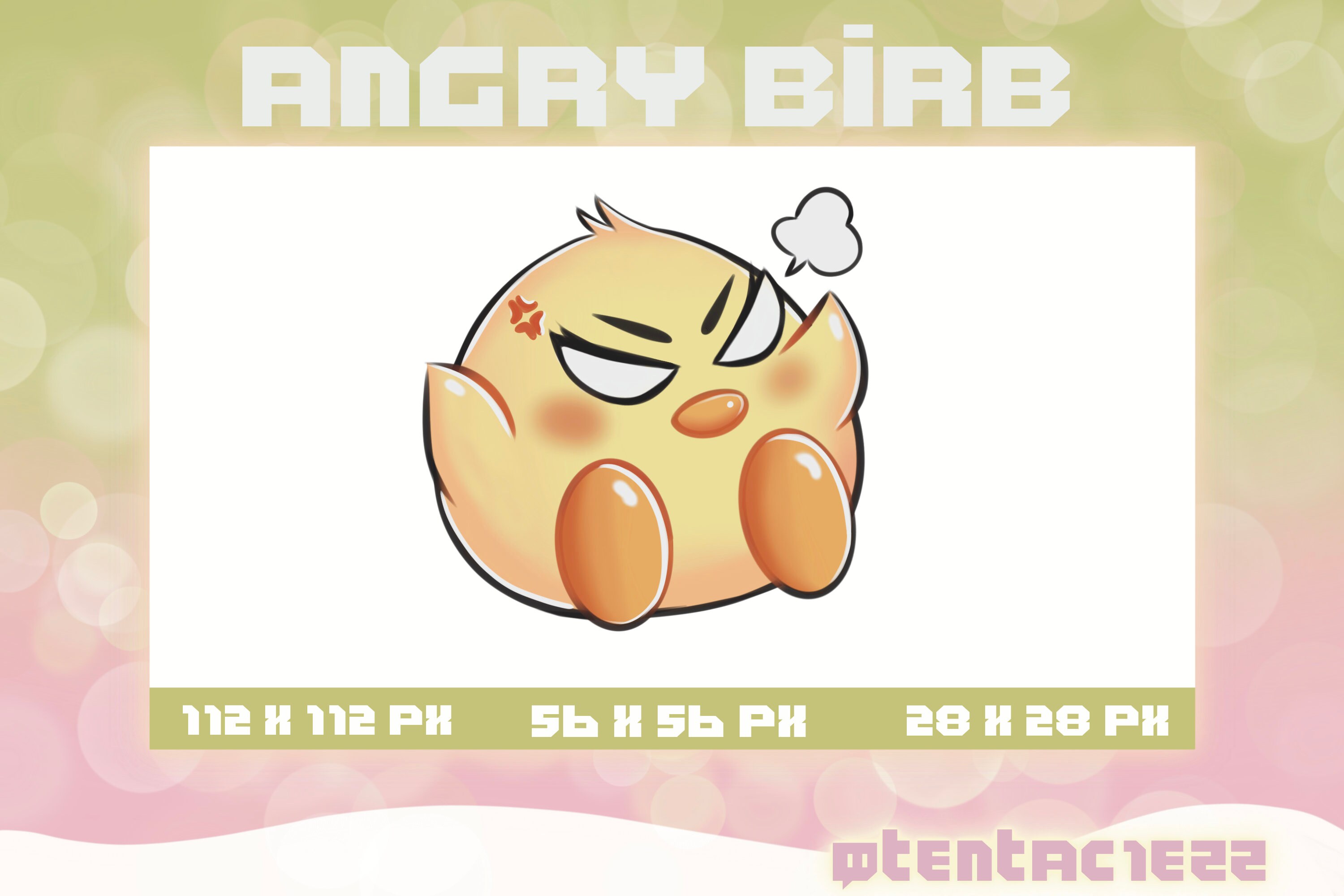 Kawaii Cute Angry Birb Emote for Twitch, Kick and Discord - Etsy
