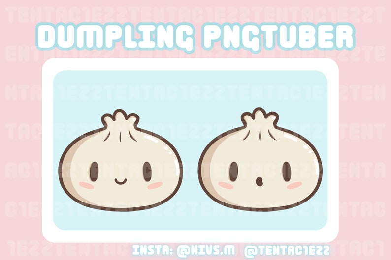 Kawaii Cute Dumpling Pngtuber for Twitch and Youtube Stream - Etsy