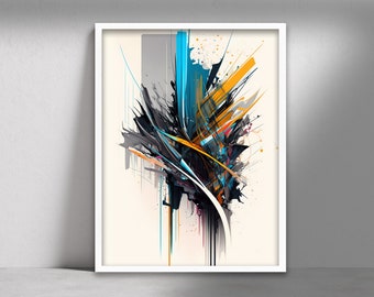 Abstract Wall Art Print, Printable Wall Art, Abstract Posters, Digital ...