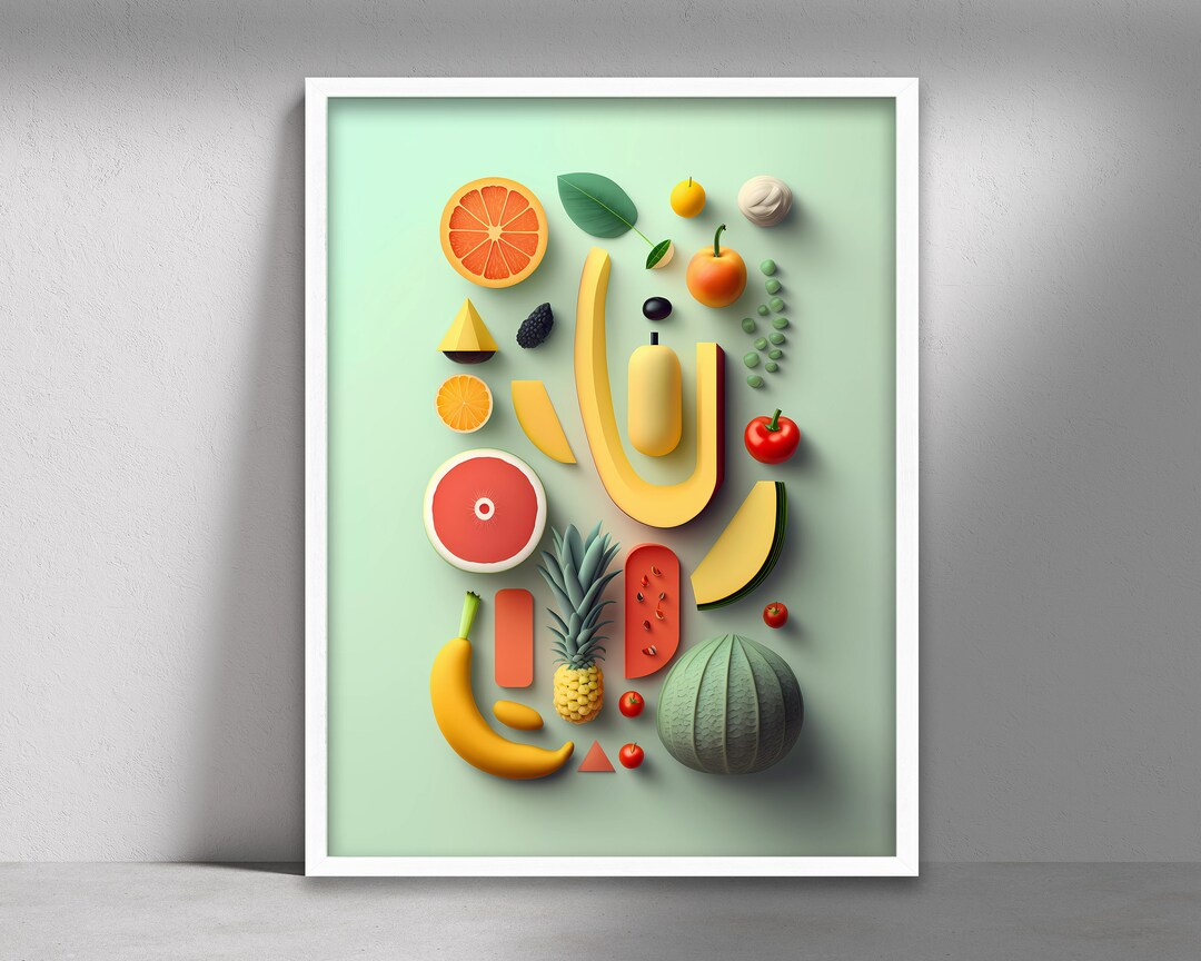 Kitchen Wall Art, Food Art, Food Illustration, Digital Prints, Kitchen ...