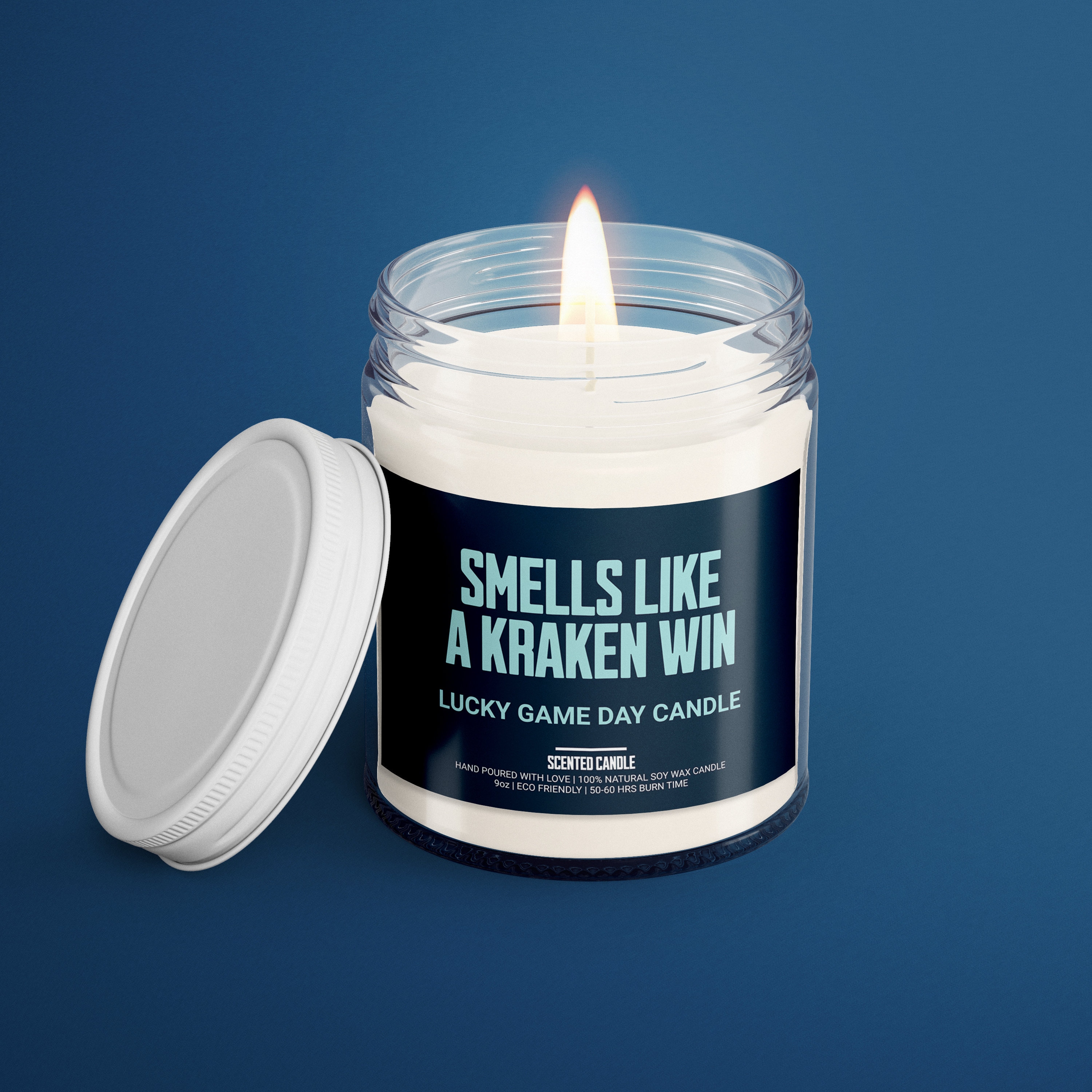 Smells Like A Kraken Win Candle, Candle Gift Idea, Seattle Kraken Gift ...