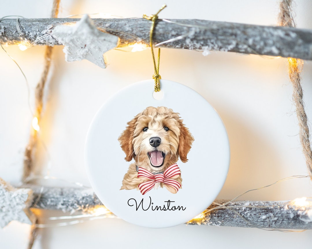 Personalized Labradoodle Ornament Using Name - Custom Ornament ...