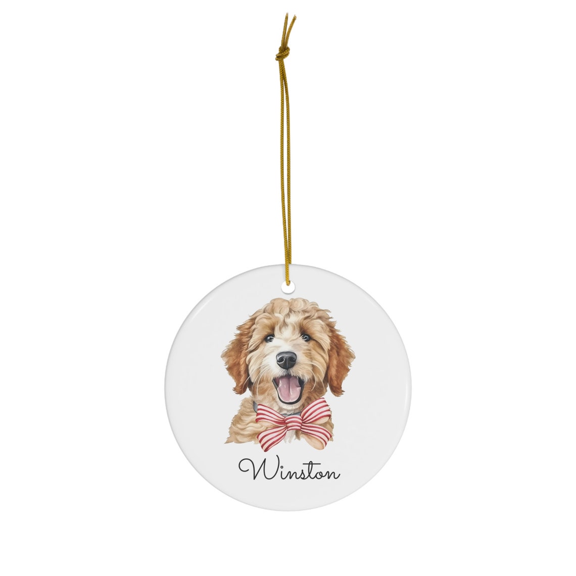Personalized Labradoodle Ornament Using Name - Custom Ornament ...