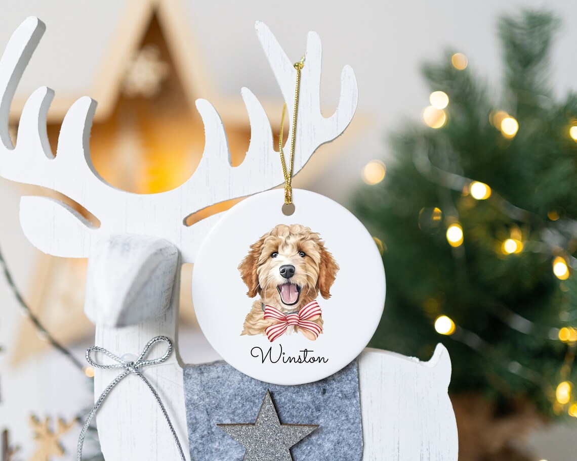 Personalized Labradoodle Ornament Using Name - Custom Ornament ...