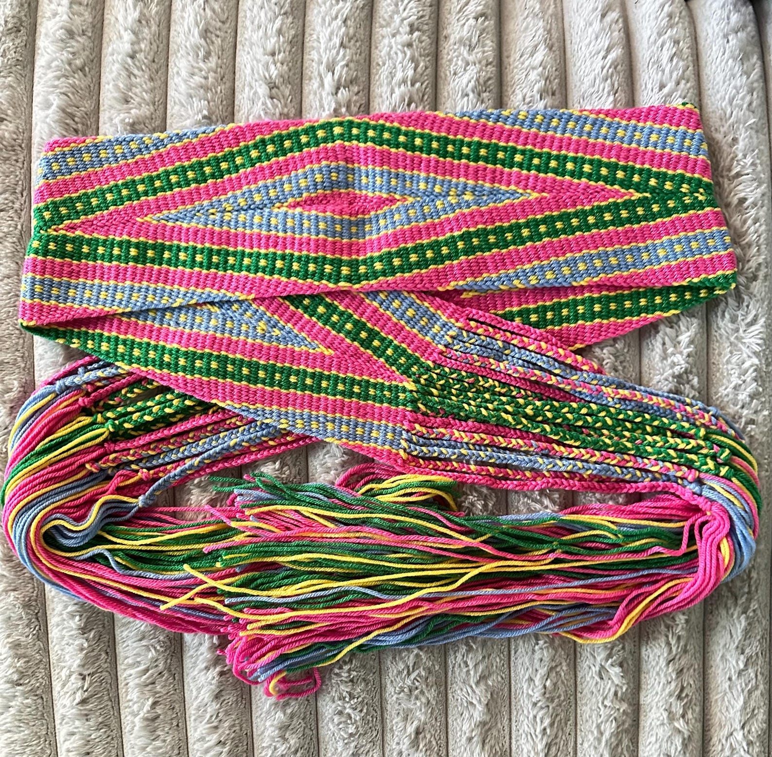 Traditional Finger Woven Belt (WIDE) - Chevron Style - Etsy
