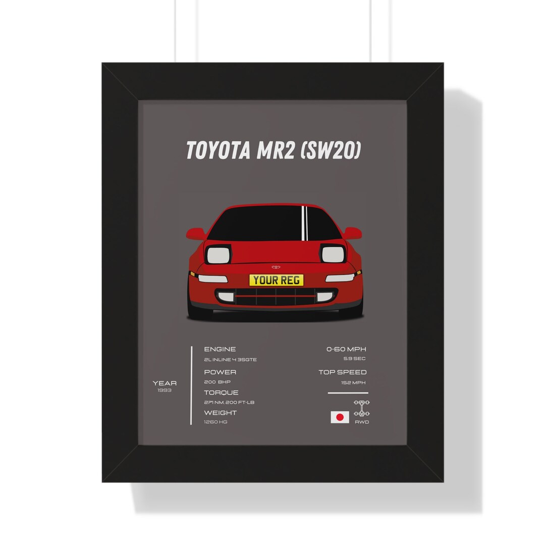 1989-1999 Toyota MR2 Prints Wall Art for Husband, Kids, Boys Room, JDM ...