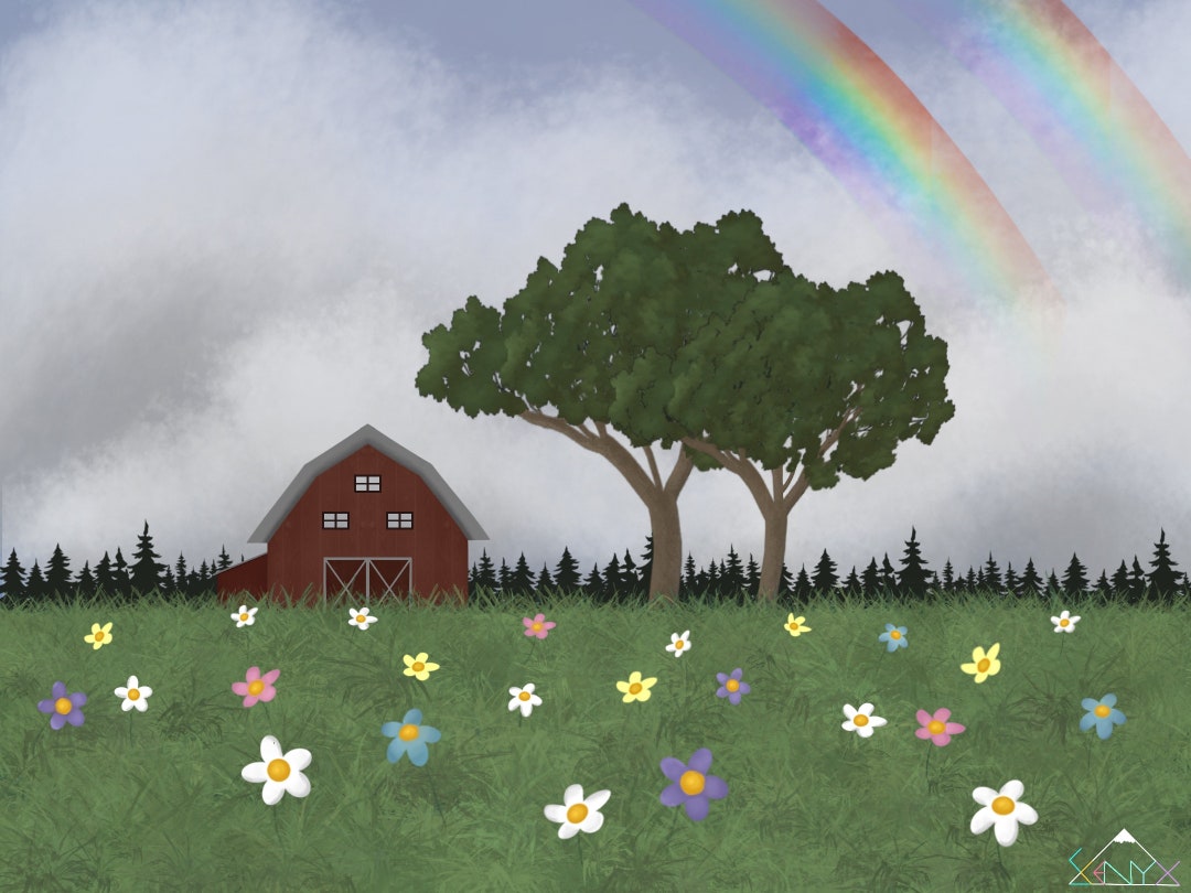 Rainbow Barn DIGITAL DOWNLOAD - Etsy