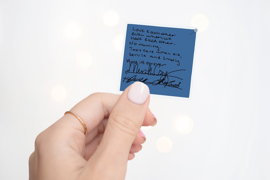 Grey's Anatomy Sticker, Post It Note Wedding, Derek and Meredith, Grey ...