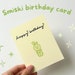 Smiski Birthday Card Cute and Simple Blank Birthday Card - Etsy