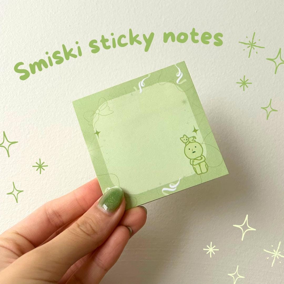 Smiski Cat Post-it Sticky Notes | Cute Stationary for School, Office ...