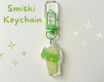 Smiski Keychain Cute Bag Charm Y2k Coquette Gift Idea Green Guy ...