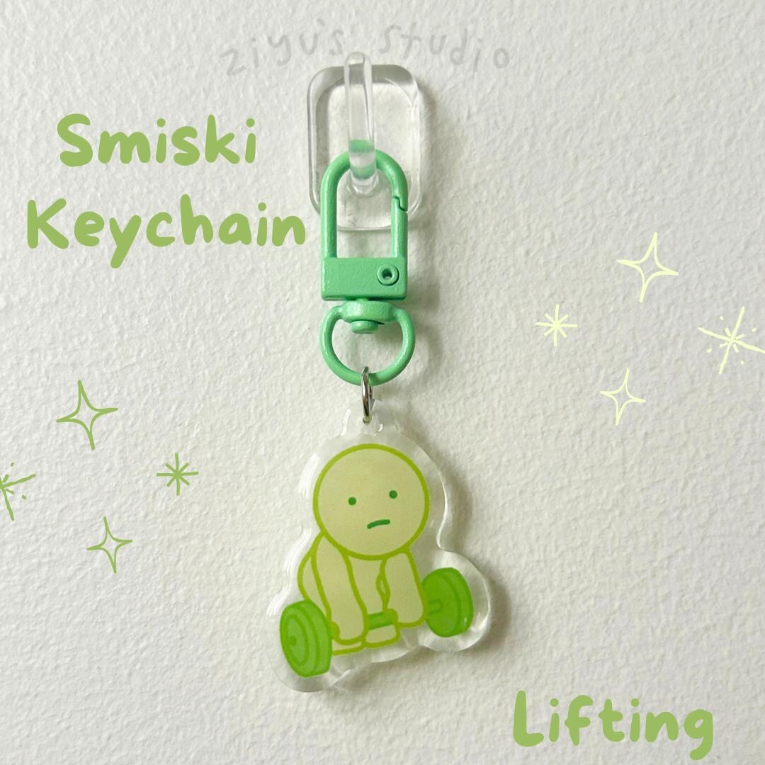 Smiski Keychain Cute Bag Charm Y2k Coquette Gift Idea Green Guy ...