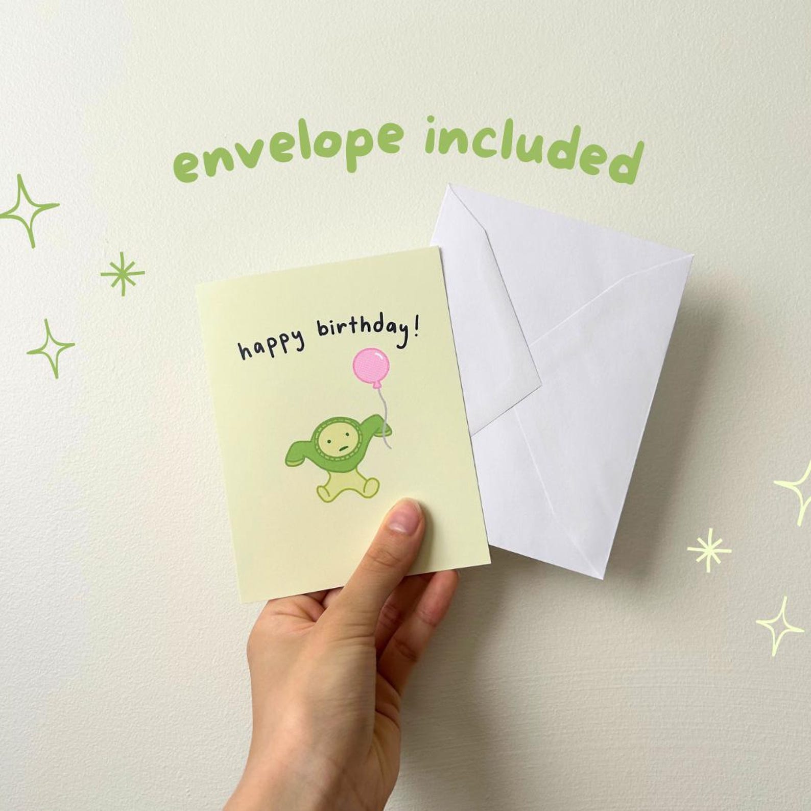 Smiski Birthday Card Cute and Simple Blank Birthday Card - Etsy