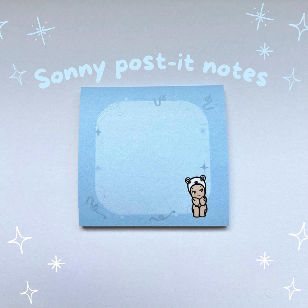 Sonny Angel White Bear Post-it Brand Sticky Notes | Cute Stationary for ...