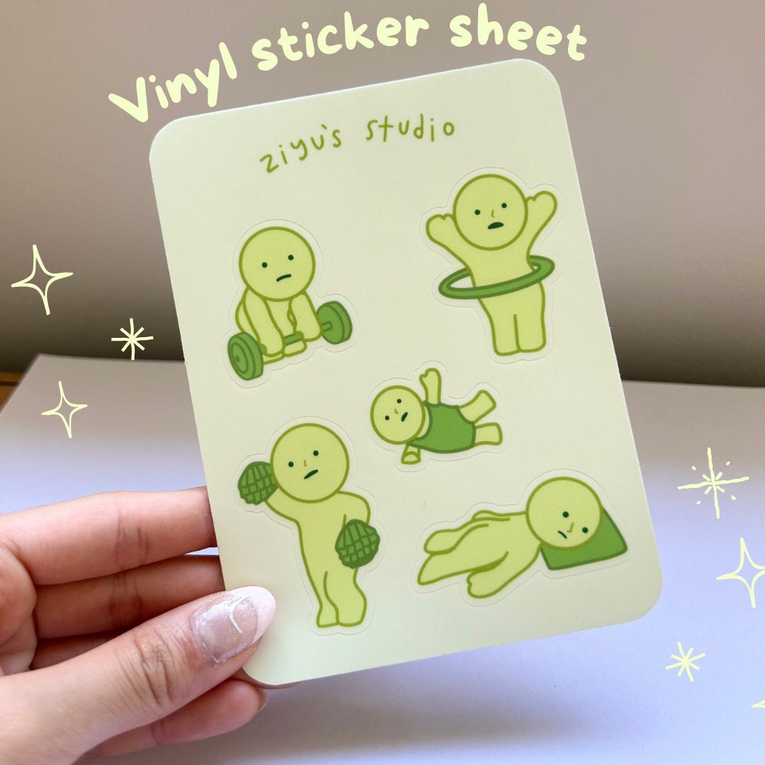 Smiski Vinyl Sticker Sheet | Waterproof and Scratch Proof | 5 Vinyl ...