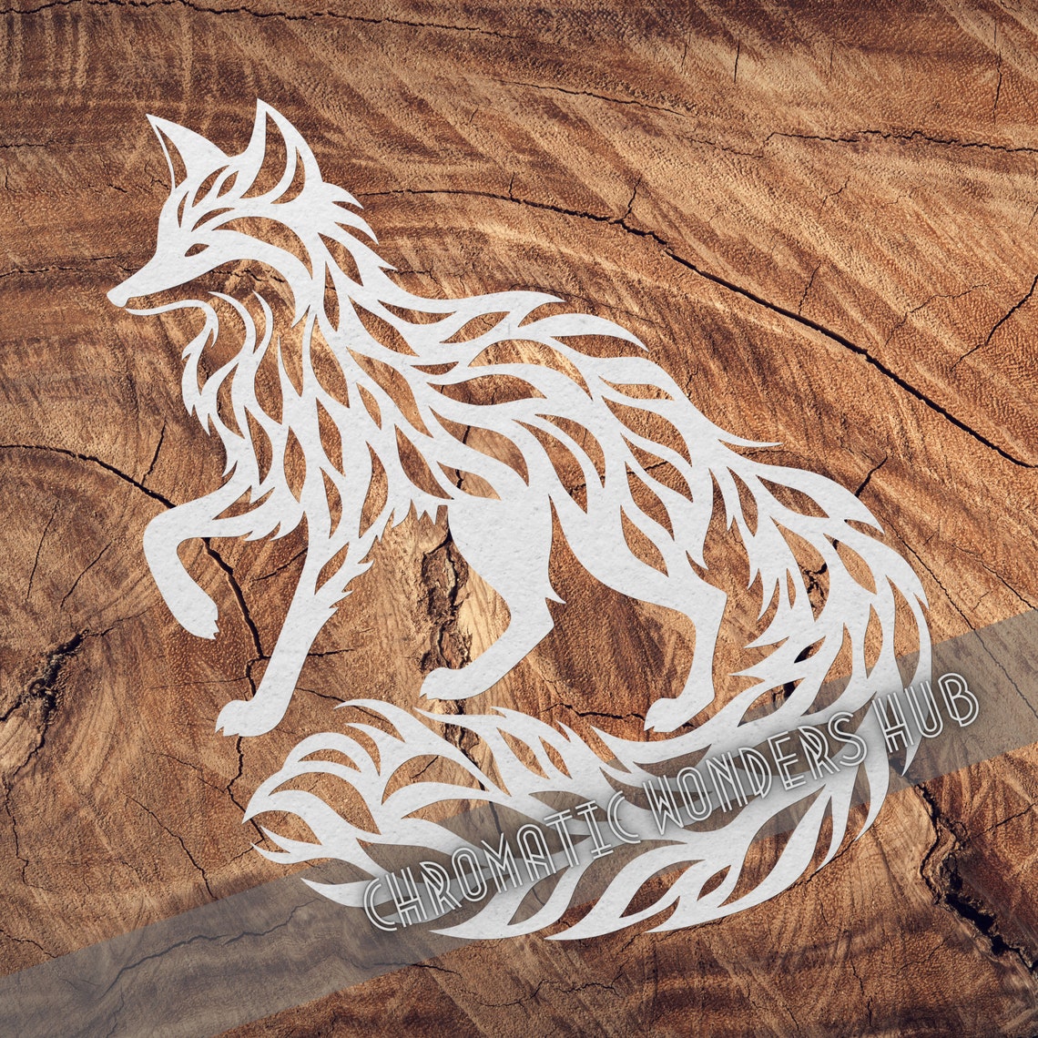 Fox - Papercut Template, Black & White Clipart, Digital Art, Svg, Png ...