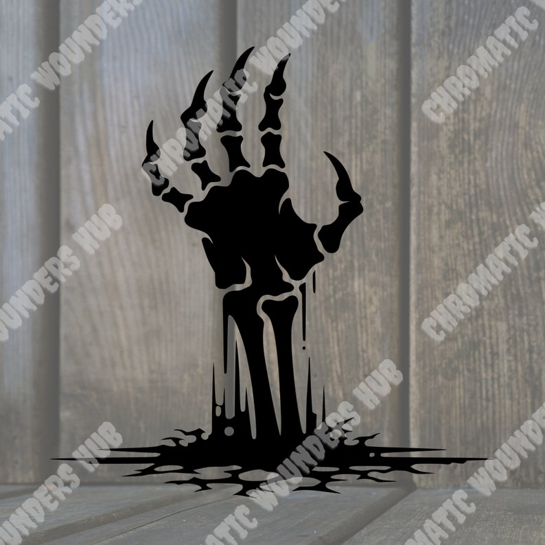 Skeleton Hand Clipart, Digital Art, Svg, Png, Jpg, Eps, Pdf, Black and ...