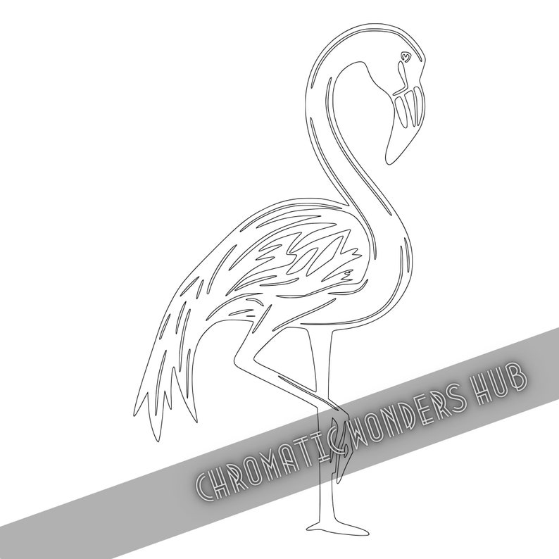 Flamingo - Papercut Template, Black & White Clipart, Digital Art, Svg ...