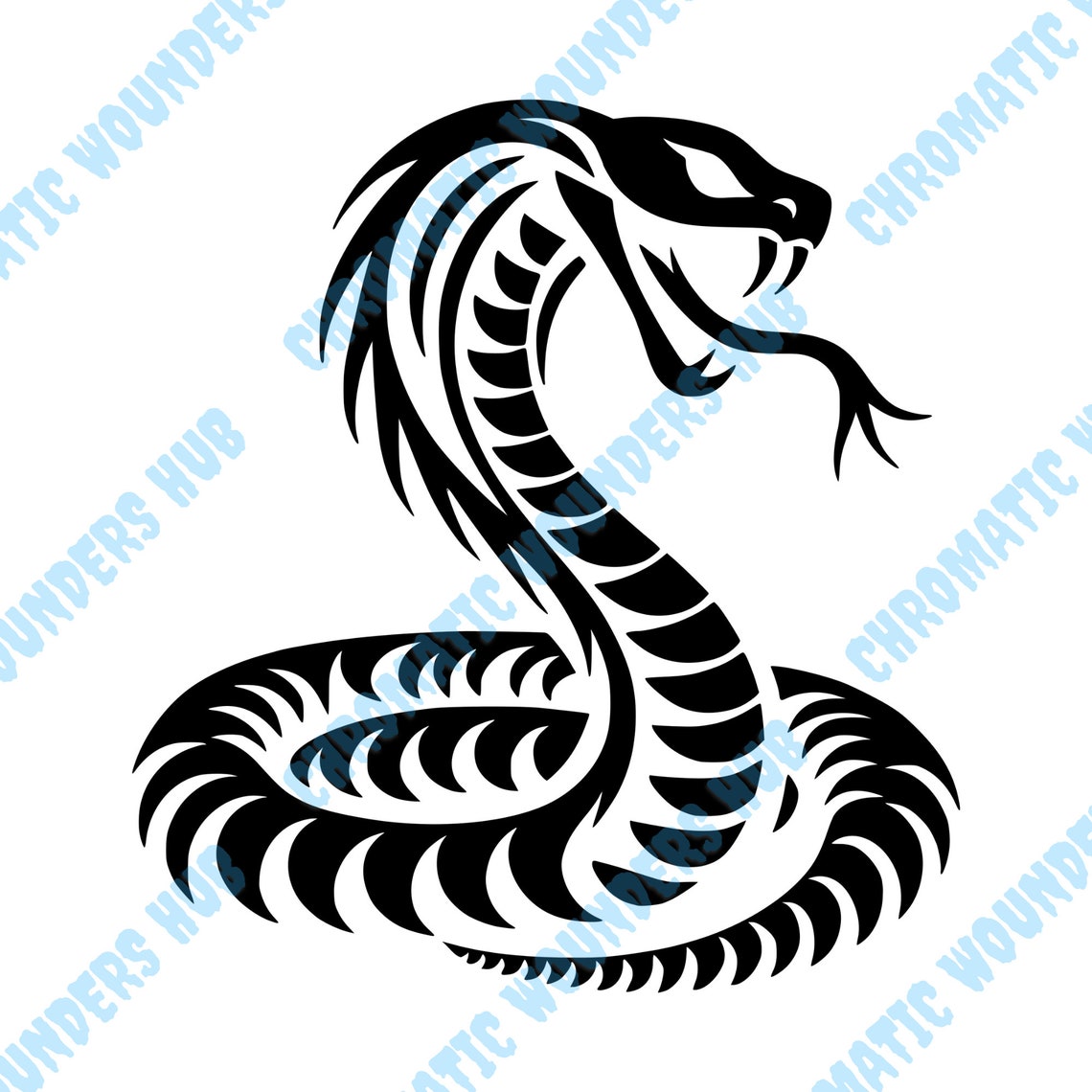 Cobra Symbol Clipart, Digital Art, Svg, Png, Jpg, Eps, Pdf, Black and ...