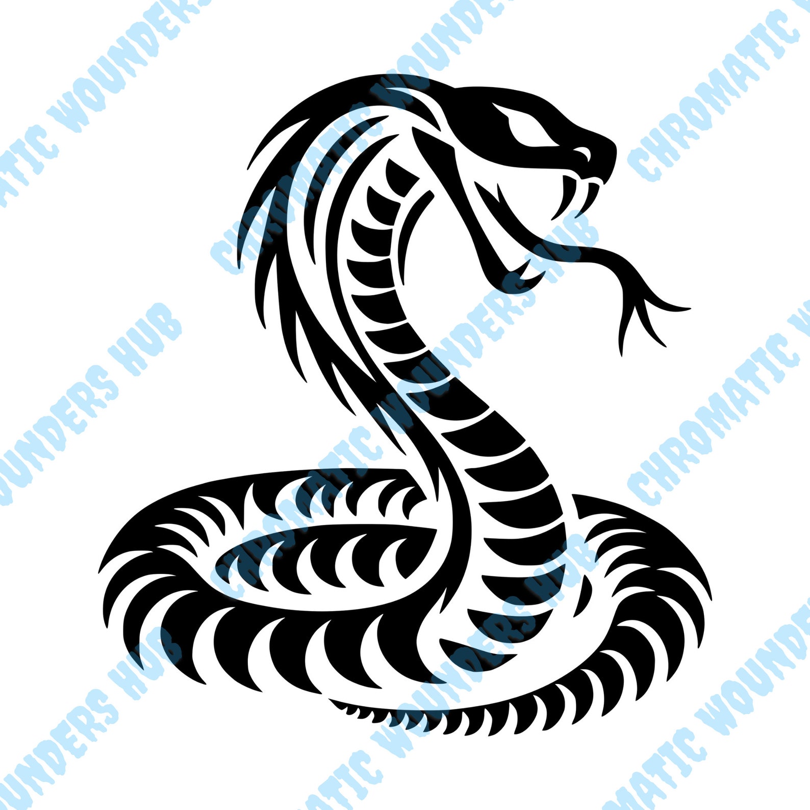 Cobra Symbol Clipart, Digital Art, Svg, Png, Jpg, Eps, Pdf, Black and ...