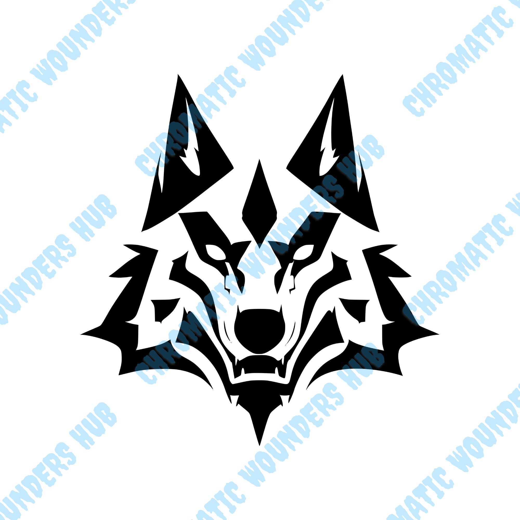 Wolf Symbol Clipart, Digital Art, Svg, Png, Jpg, Eps, Pdf, Black and ...