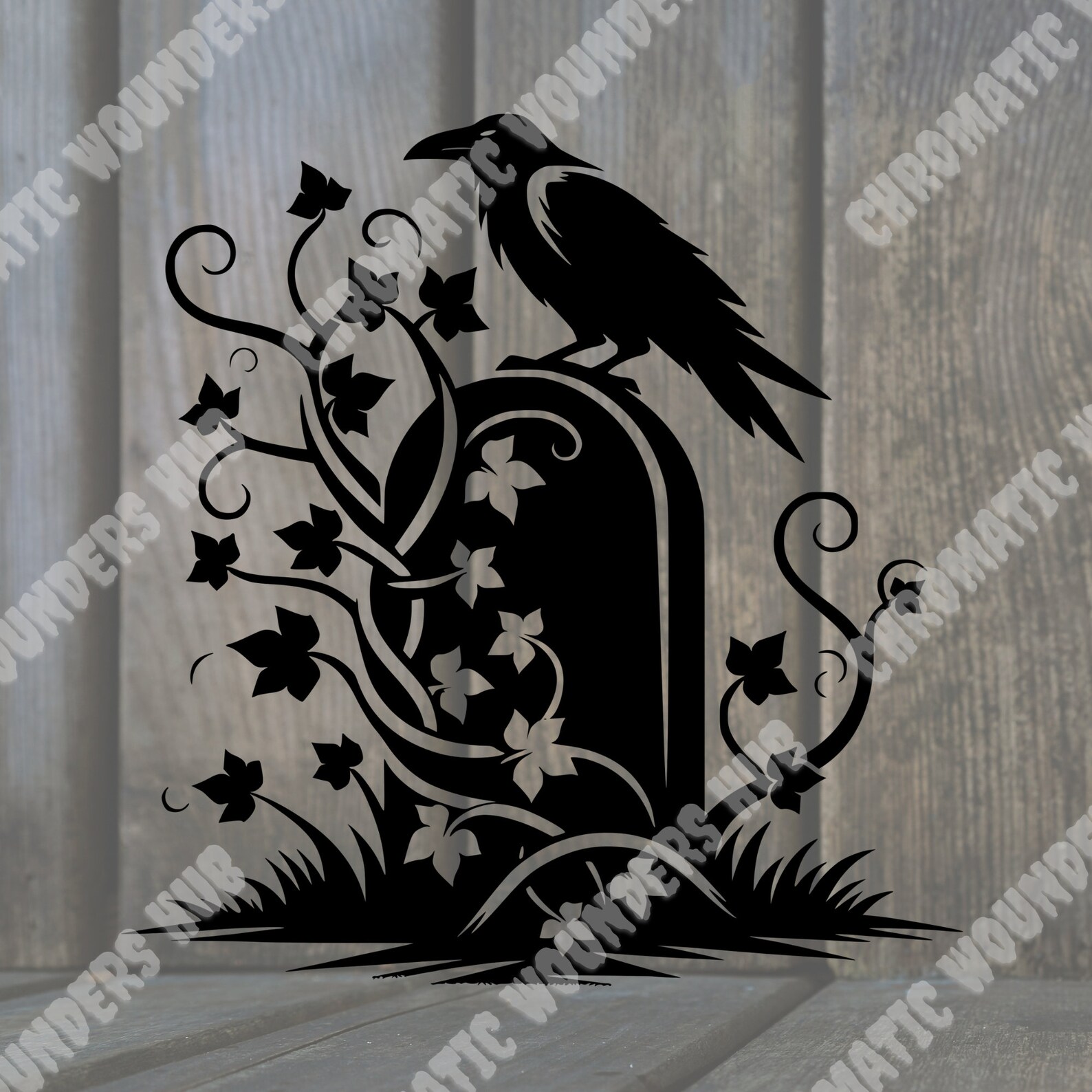 Raven and Gravestone Clipart, Digital Art, Svg, Png, Jpg, Eps, Pdf ...