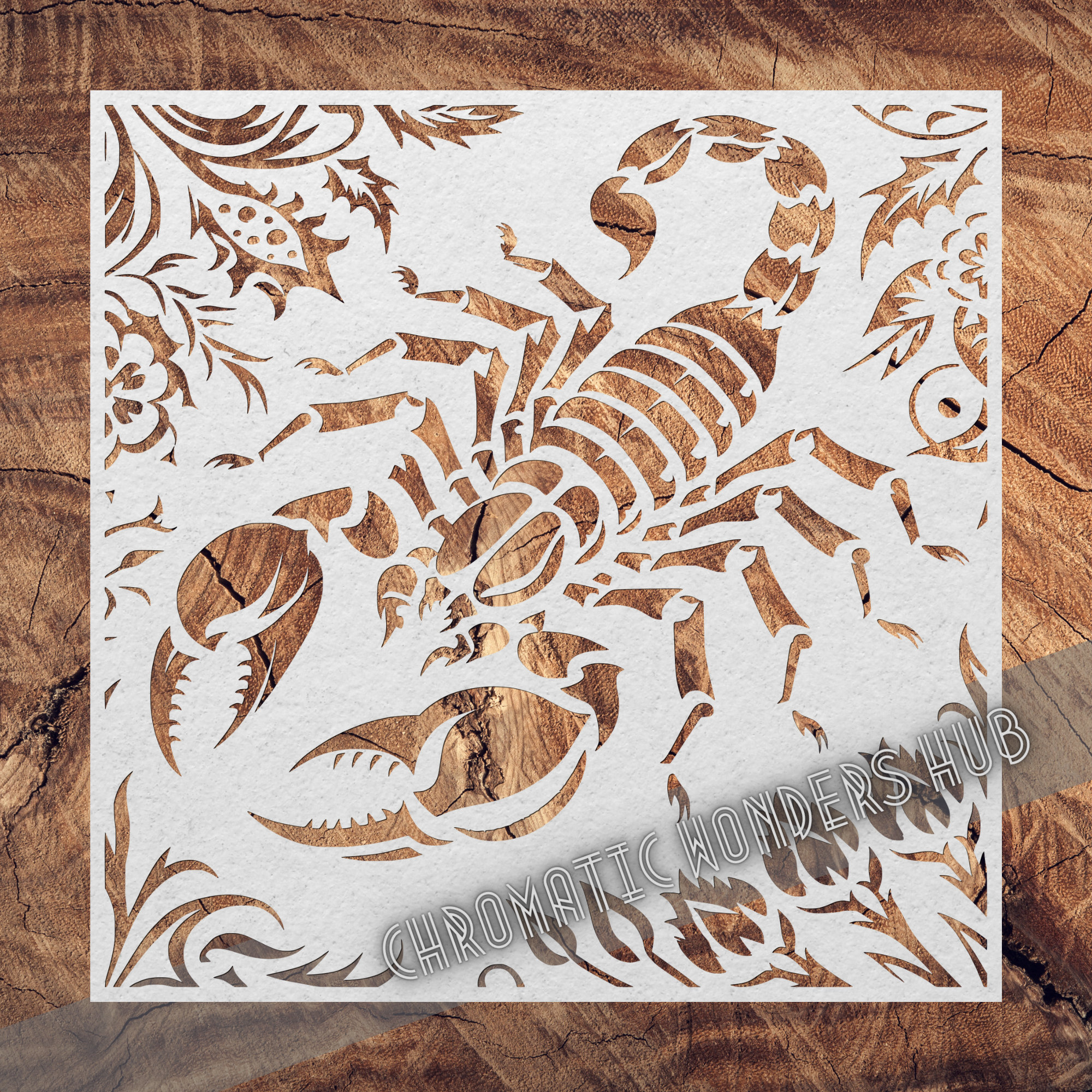 Scorpion - Papercut Template, Black & White Clipart, Digital Art, Svg ...