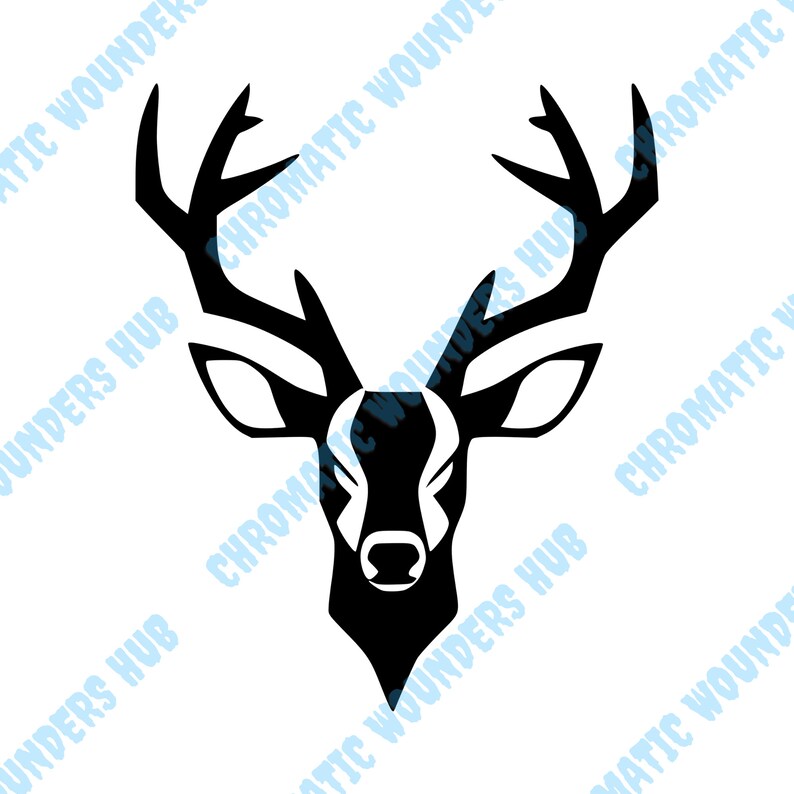 Stag Symbol Clipart, Digital Art, Svg, Png, Jpg, Eps, Pdf, Black and ...