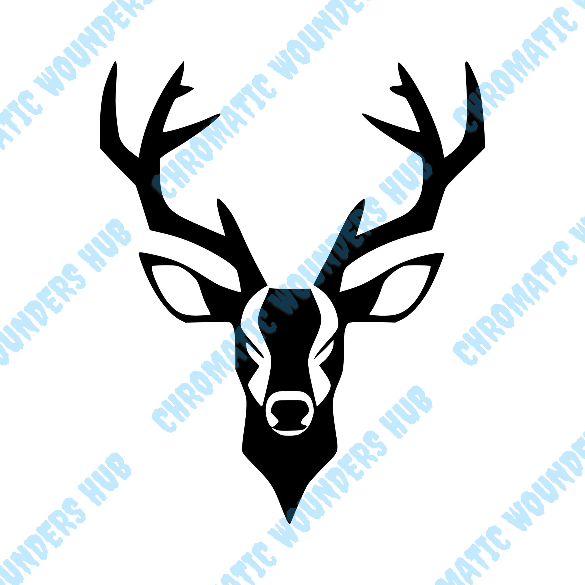 Stag Symbol Clipart, Digital Art, Svg, Png, Jpg, Eps, Pdf, Black and ...