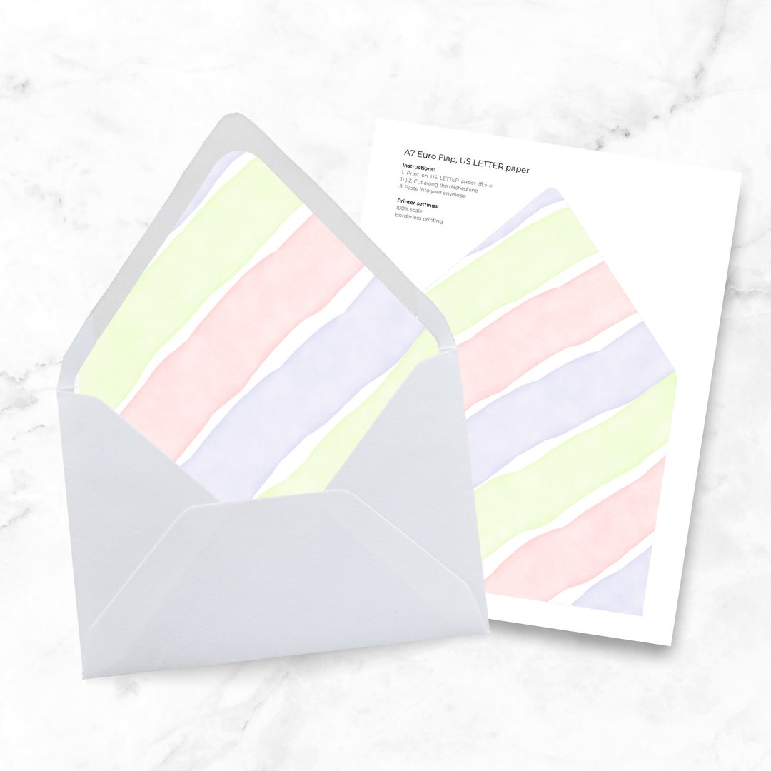 Wedding Envelope Liner Euroflap Envelope Liner Wedding - Etsy