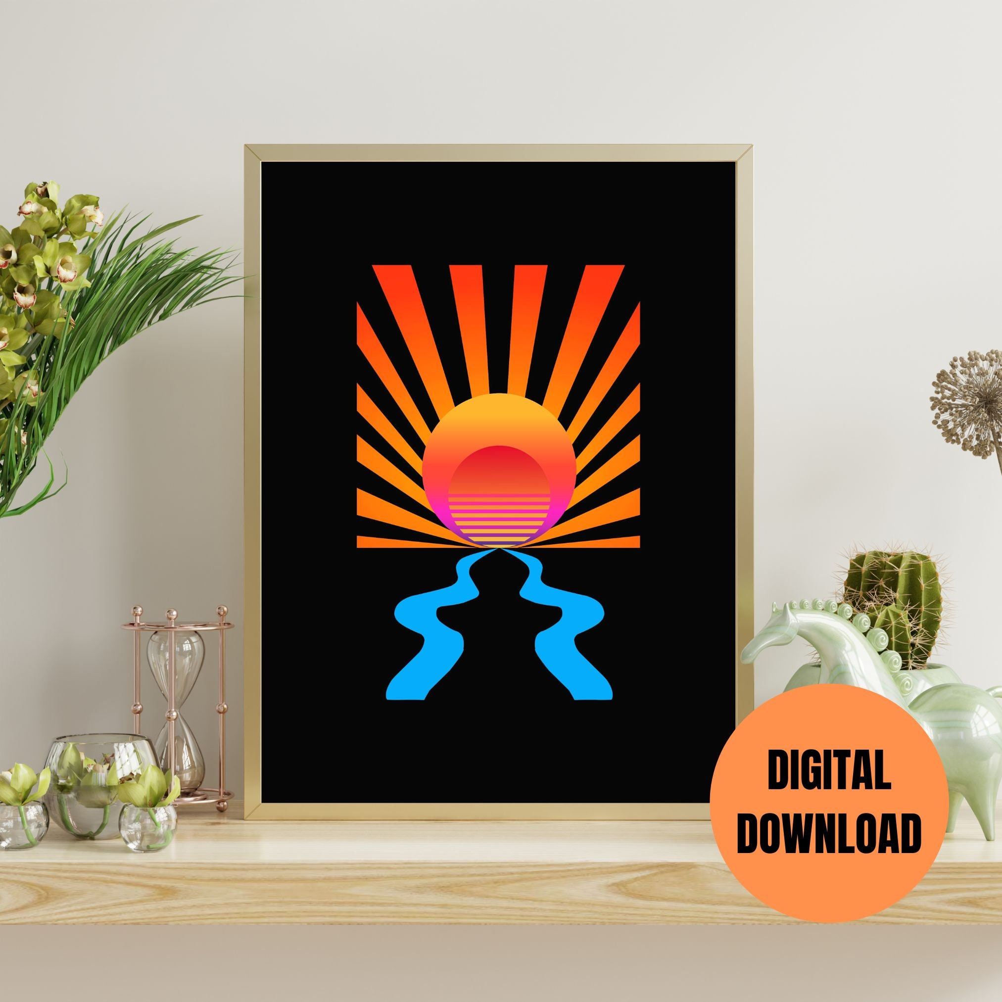 Sunset Rivers Digital Download Printable Wall Art Modern Decor Digital ...