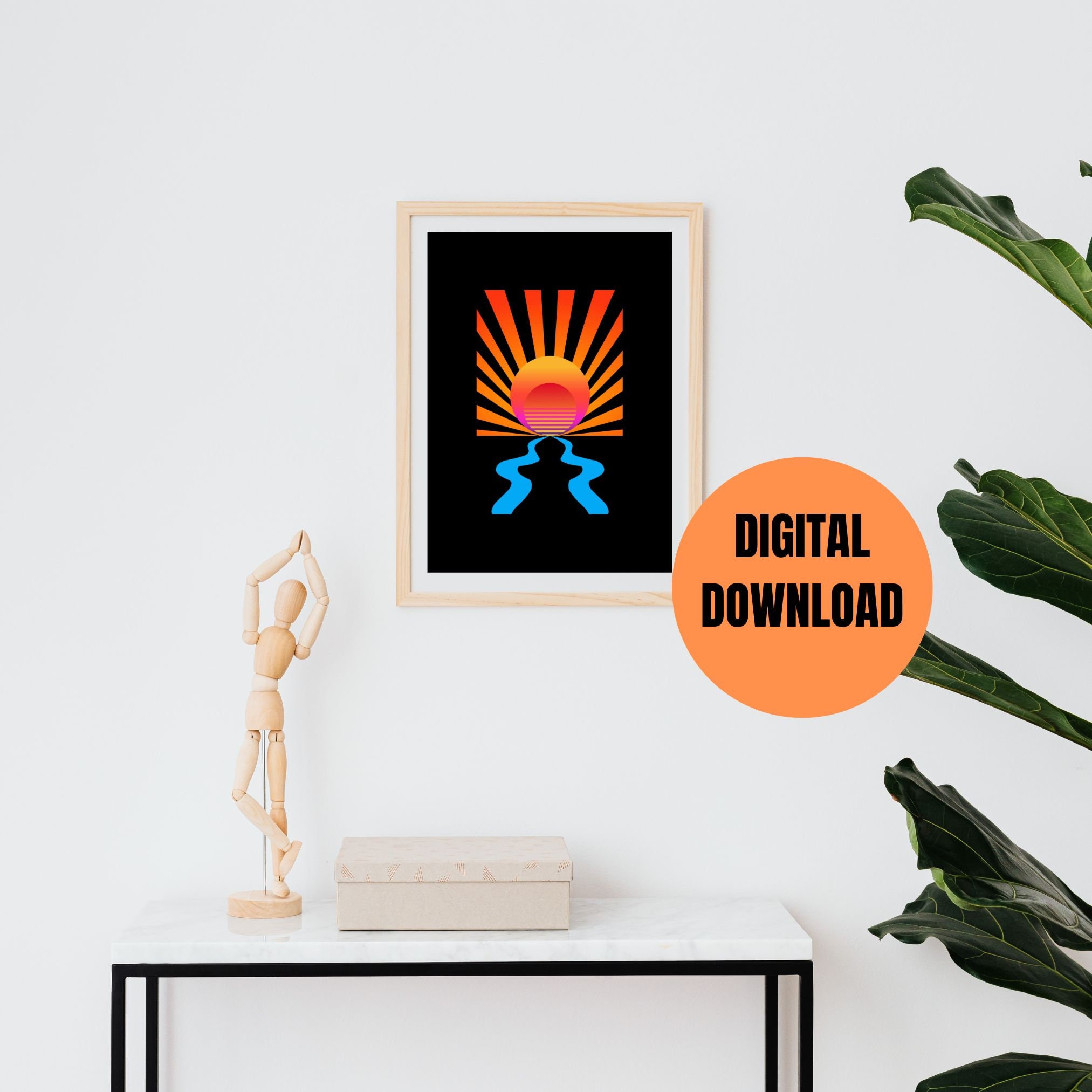 Sunset Rivers Digital Download Printable Wall Art Modern Decor Digital ...