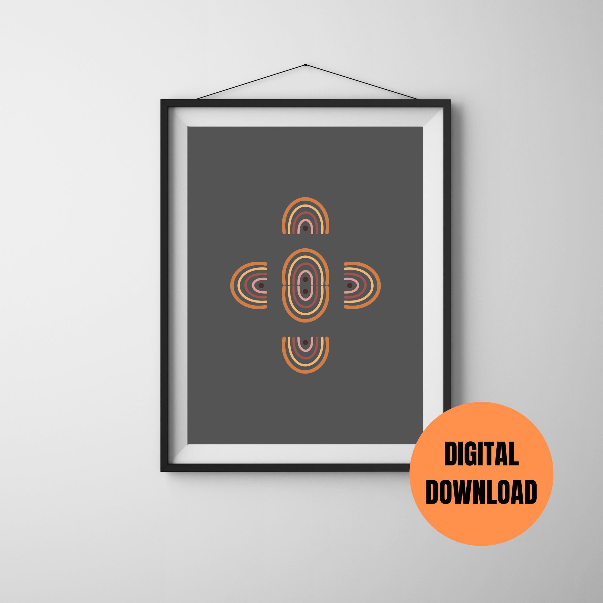 Boho Rainbow Breaking Digital Download Art Printable Wall Art Modern ...