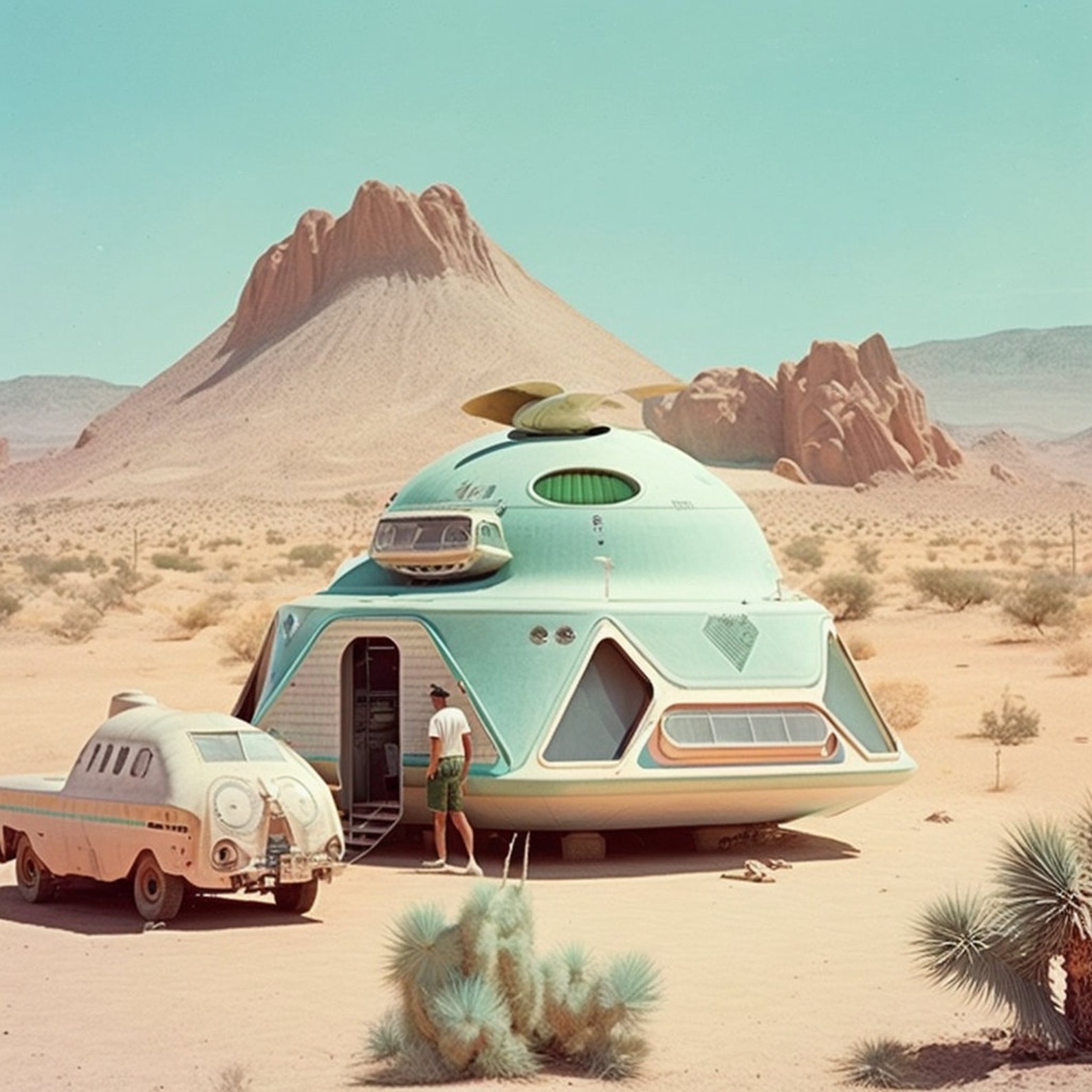 1960s Style UFO Home Ai Art - Etsy