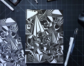 Pen & Ink Illustration Art Print radial Symmetry - Etsy