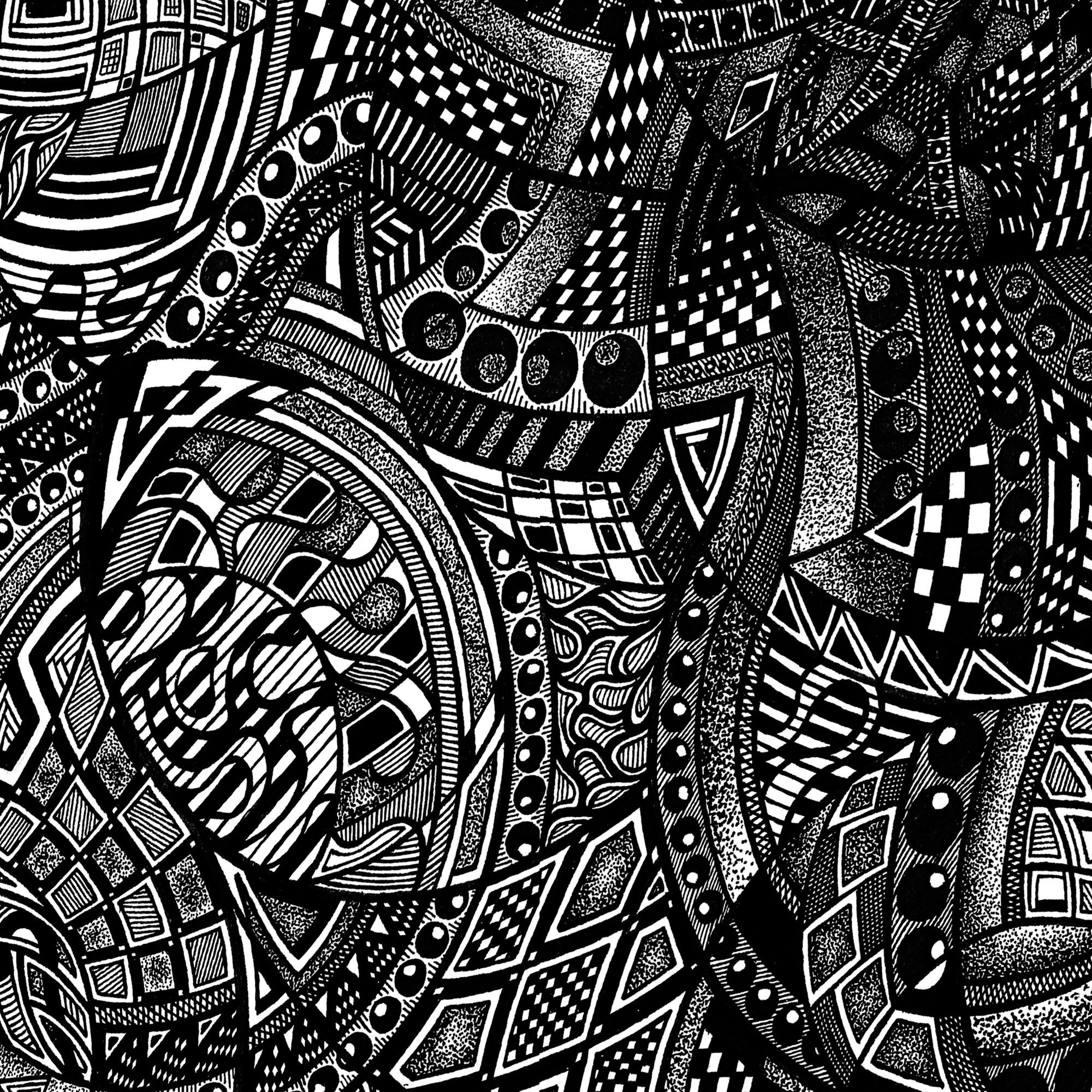 Pen & Ink Illustration Art Print radial Symmetry - Etsy
