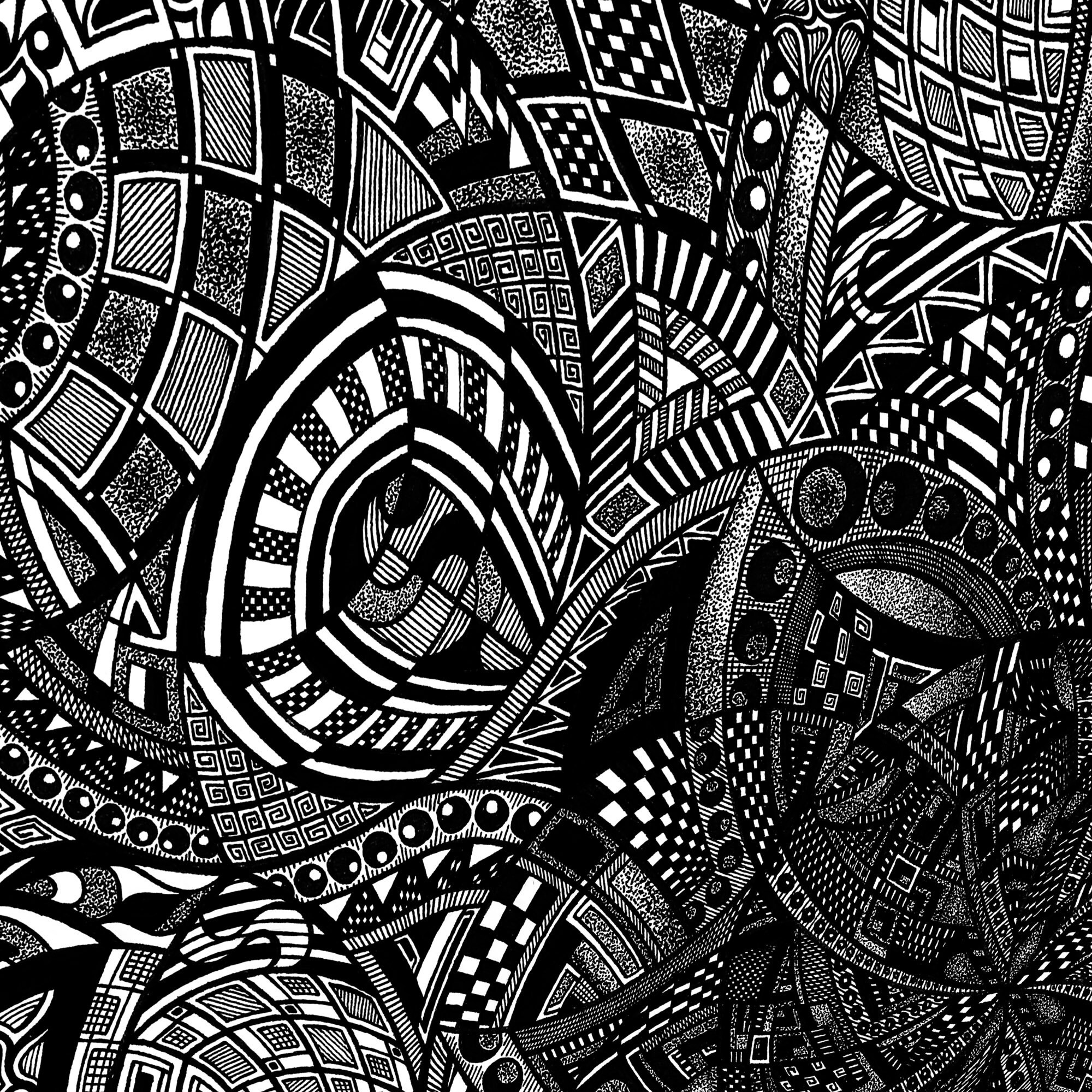 Pen & Ink Illustration Art Print radial Symmetry - Etsy